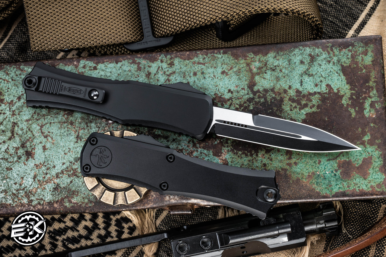 Microtech Hera II Mini OTF Automatic Knife 3" Bayonet Black 1701M-1T