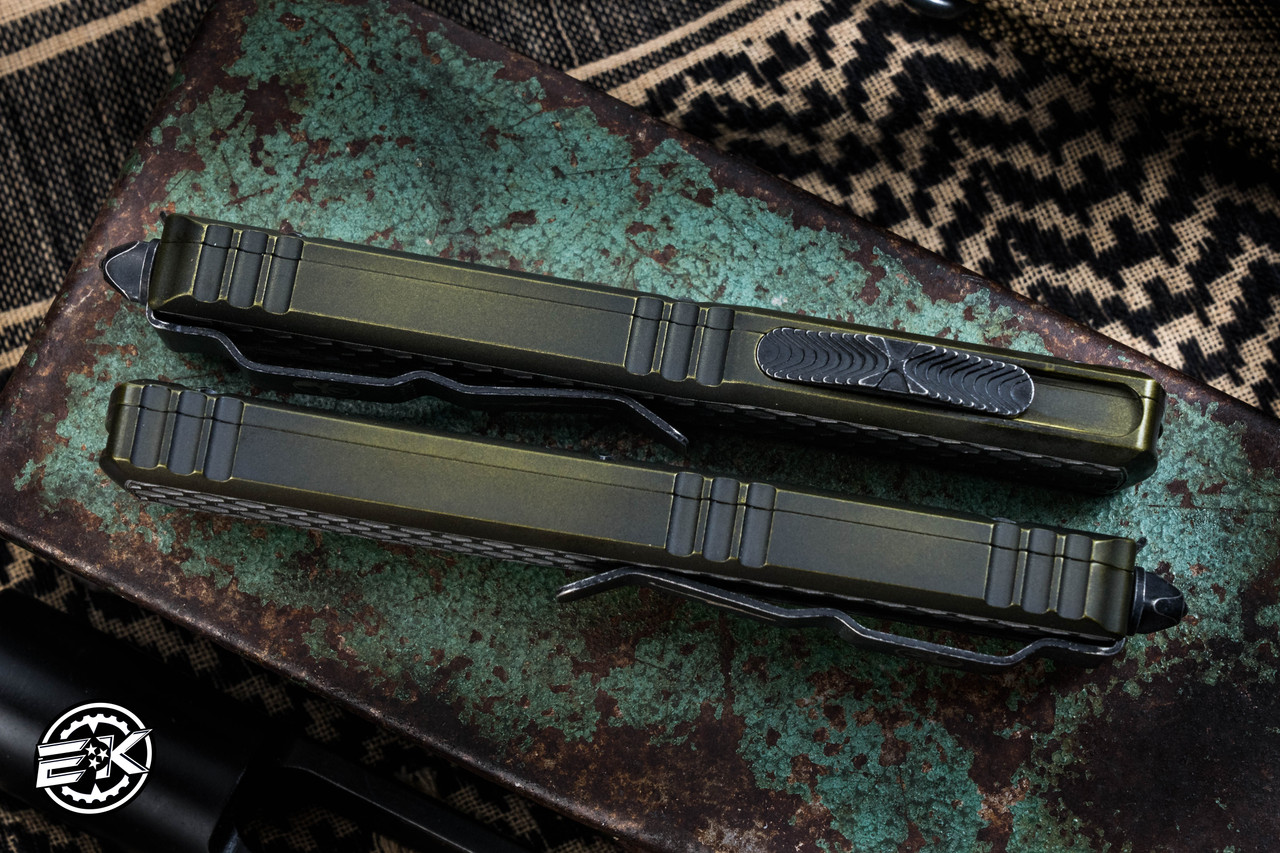Microtech Ultratech Hellhound Otf Automatic Knife Weathered Od Green