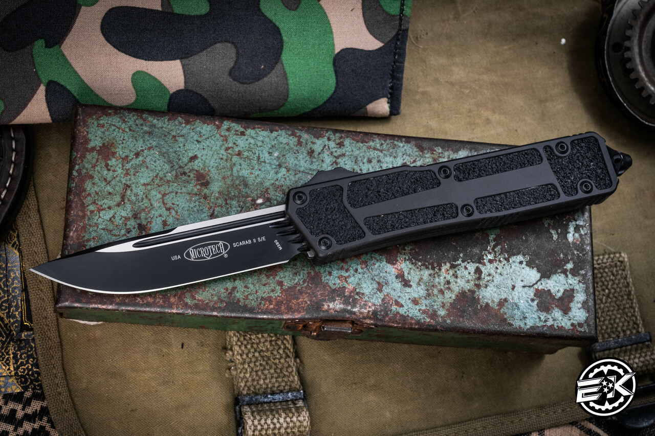 Microtech Scarab II OTF Automatic Knife Tactical Black 278-1T (Preowned)