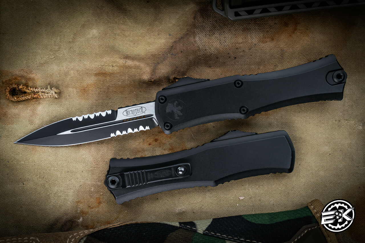 Microtech Hera II Mini OTF Automatic Knife 3" Bayonet Black Serrated ...