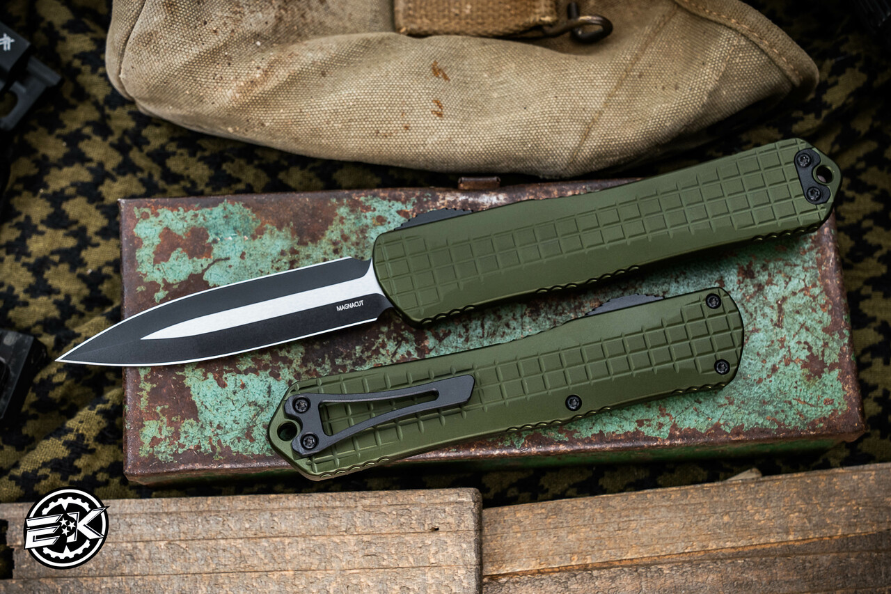 Heretic Knives Manticore X Green Frag OTF Automatic Knife 3.75" Double ...