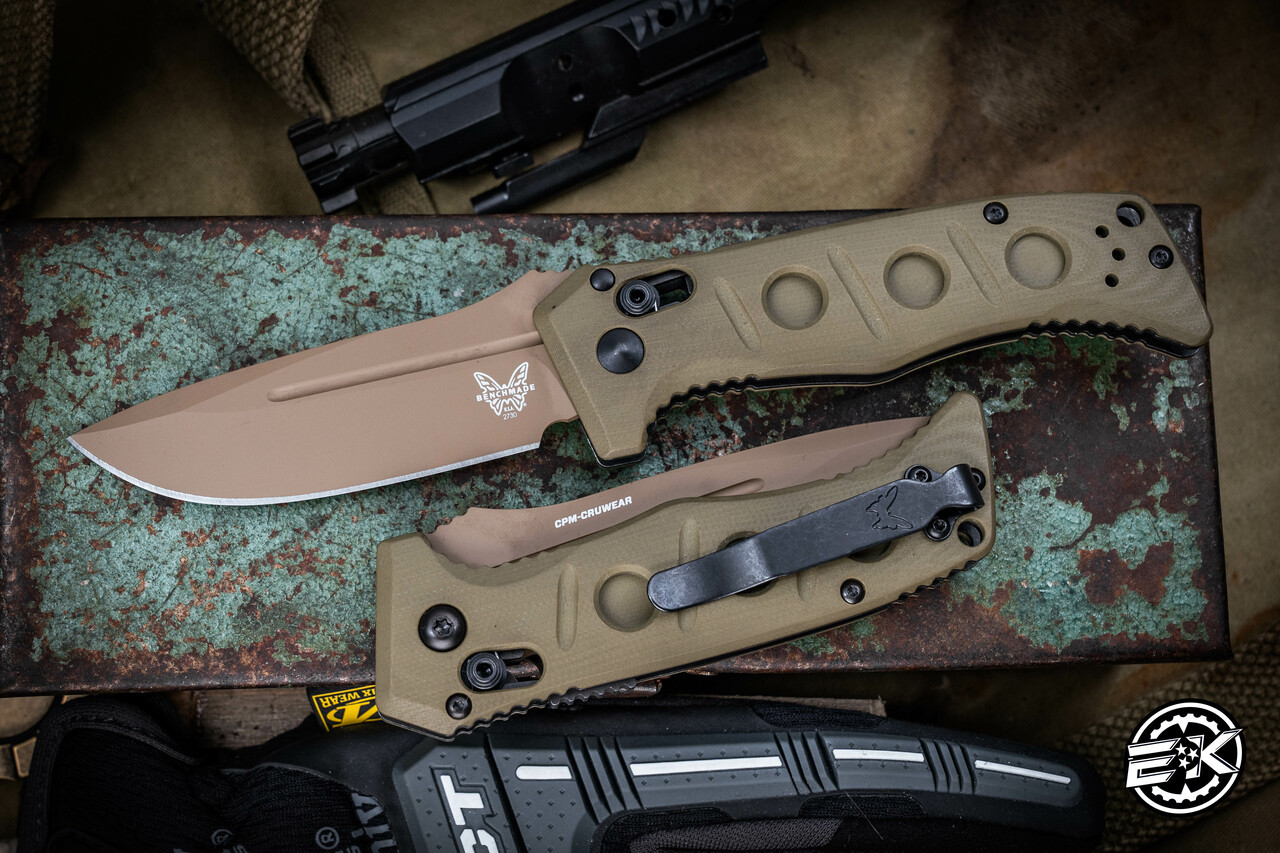 Benchmade Mini Adamas Automatic Axis Folding Knife OD Green G10 3.25 ...