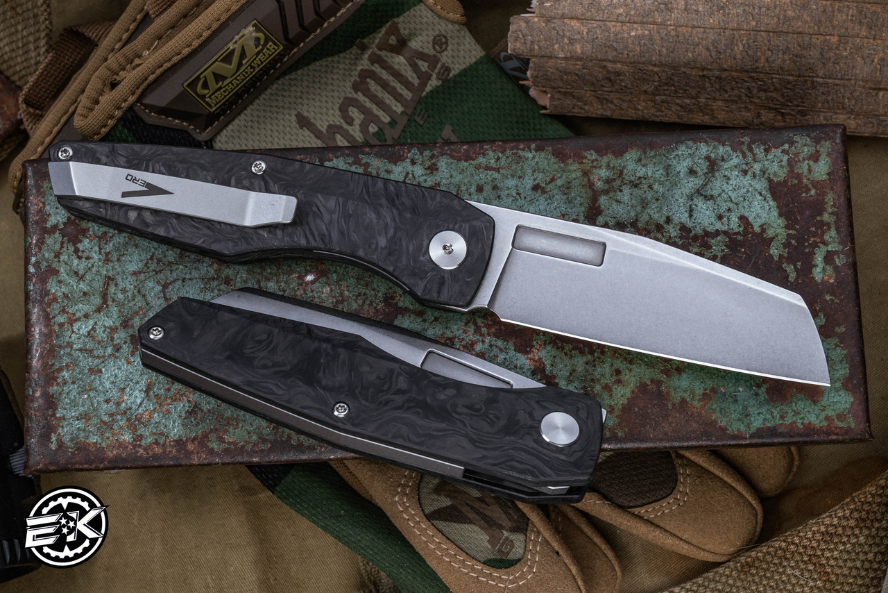 Vero Engineering Axon Liner Lock Folding Knife Marbled Carbon Fiber 3.5 ...
