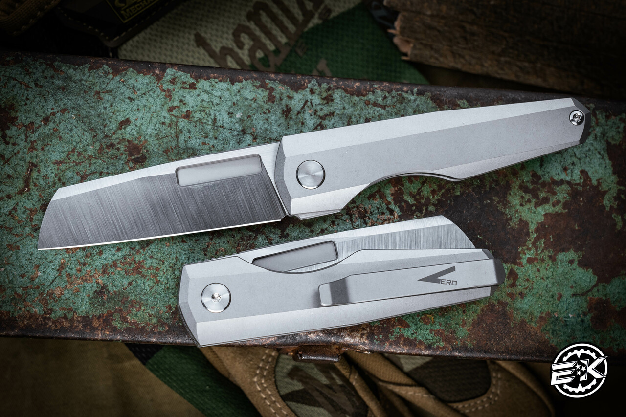 Vero Engineering Neuron Non-Flipper Folding Knife Stonewash Titanium 2. ...