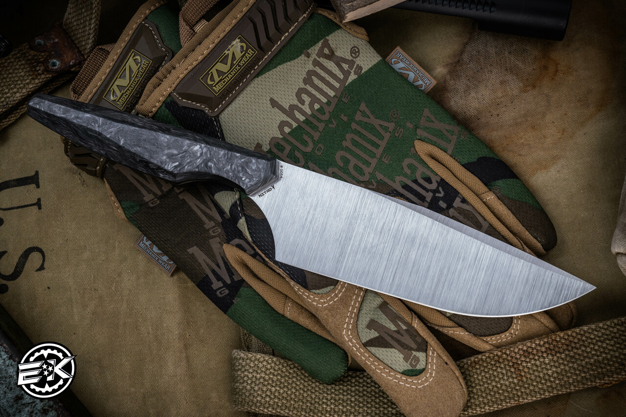 Vero Engineering Chef 6 Fixed Blade Kitchen Knife Marbled Carbon Fiber ...