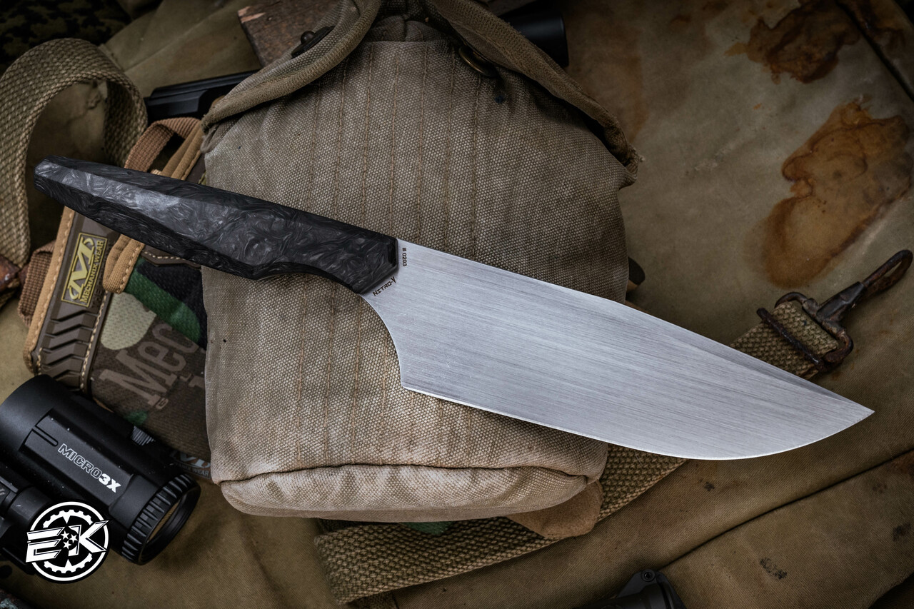 Vero Engineering Chef 6 Fixed Blade Kitchen Knife Marbled Carbon Fiber ...