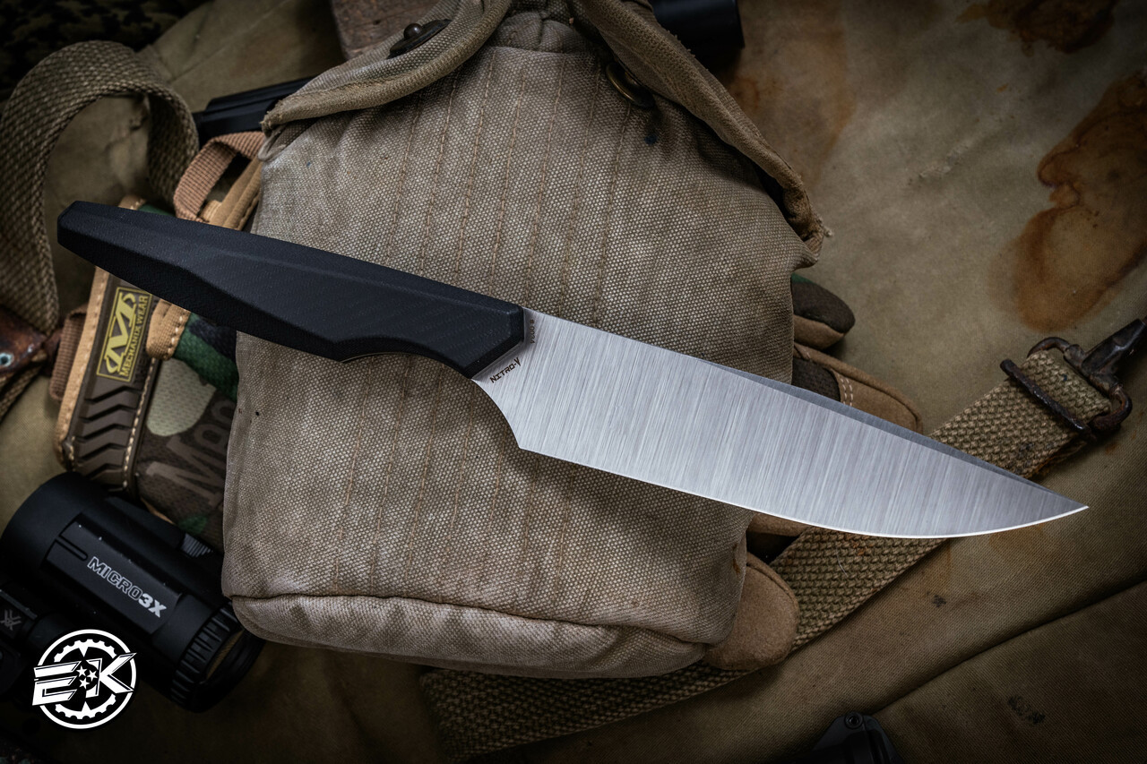Vero Engineering Utility 5 Fixed Blade Kitchen Knife Black G10 5.3 ...