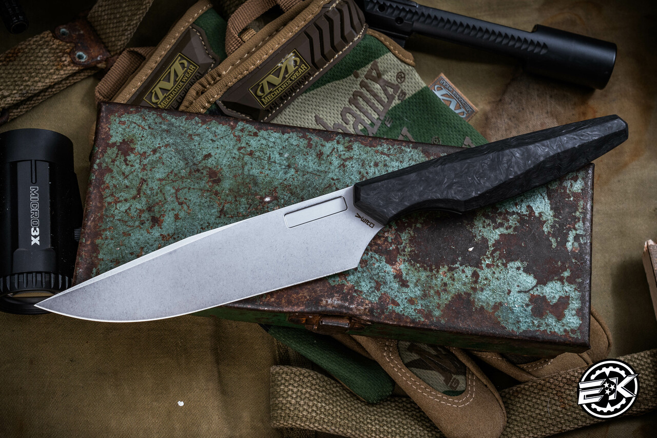 Vero Engineering Utility 5 Fixed Blade Kitchen Knife Marbled Carbon ...