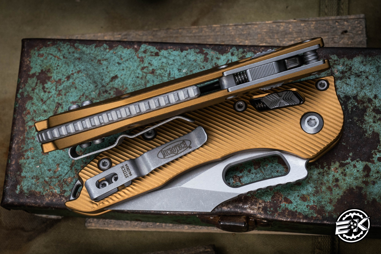 Microtechborka Stitch Ram Lok Manual Folder Tan Fluted Aluminum 375