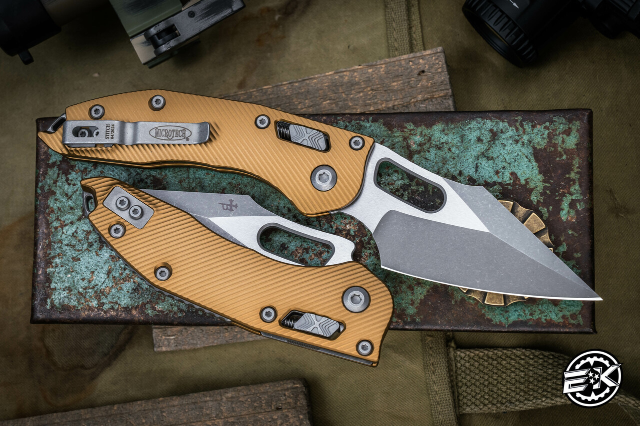 Microtechborka Stitch Ram Lok Manual Folder Tan Fluted Aluminum 375