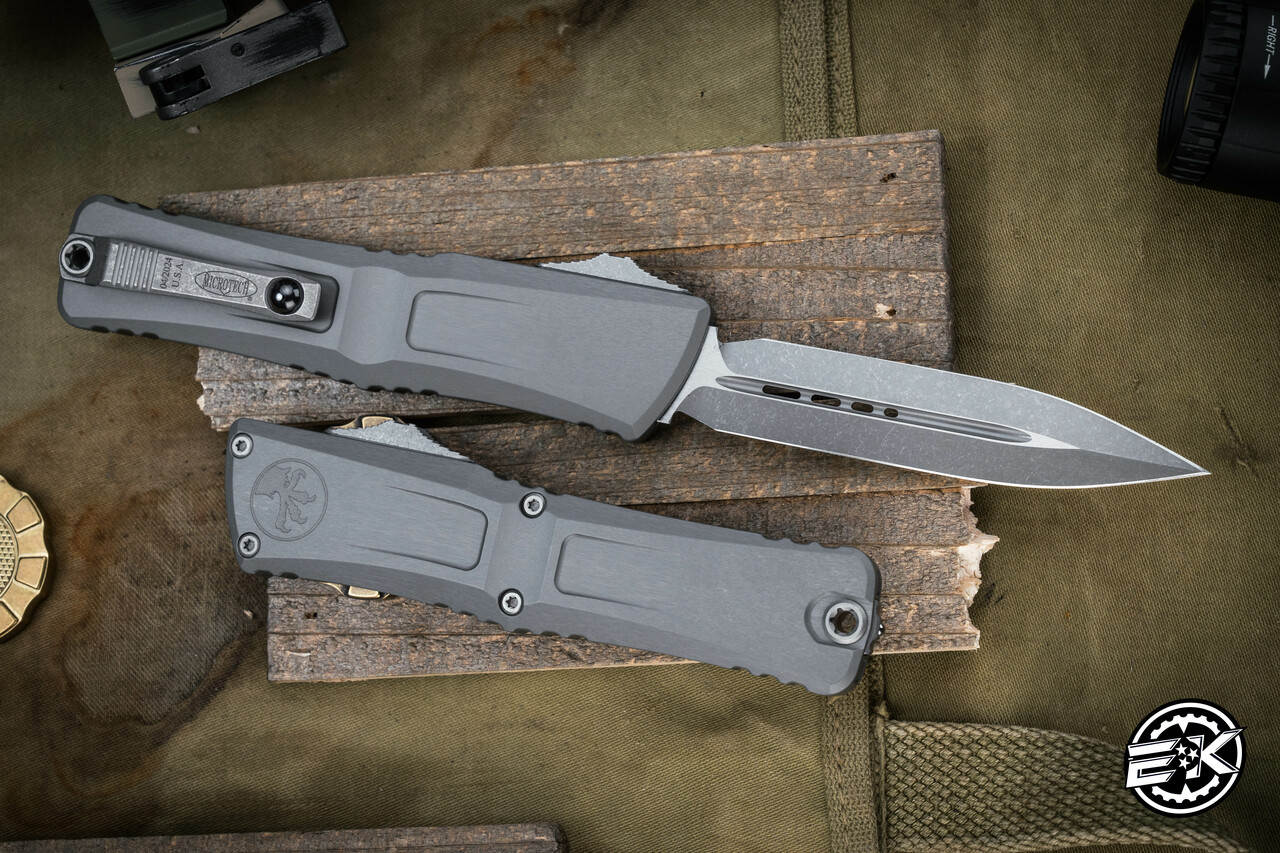 Microtech Combat Troodon Gen Iii Otf Automatic Knife Natural Grey 38