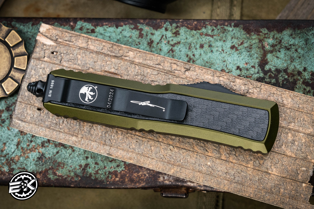 Microtech Daytona Otf Automatic Knife Od Greencarbon Fiber Inlay 31
