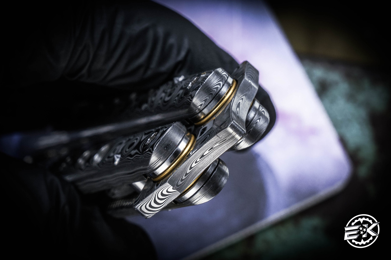 Sergey Rogovets Custom B2 Kris Balisong Full Damasteel 5" Blade