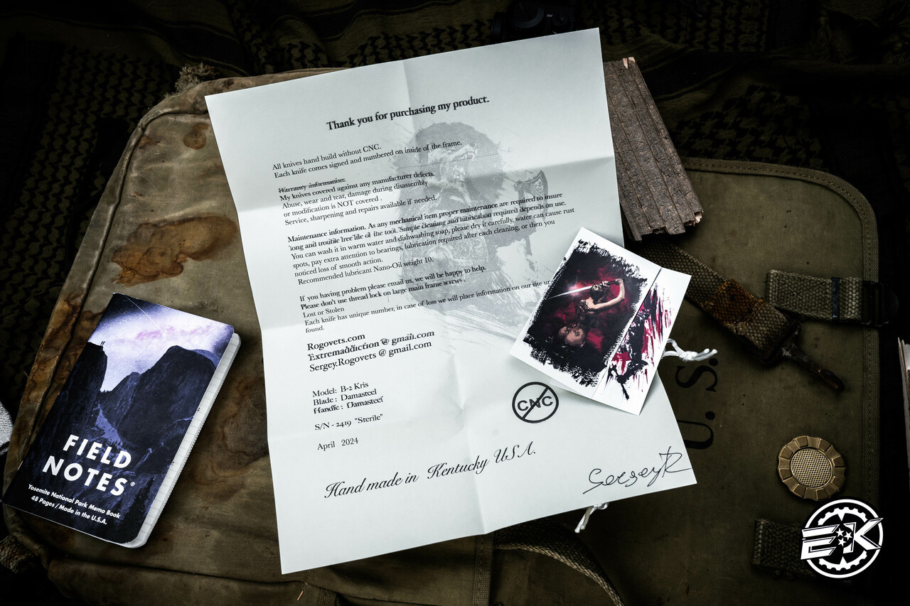 Sergey Rogovets Custom B2 Kris Balisong Full Damasteel 5" Blade