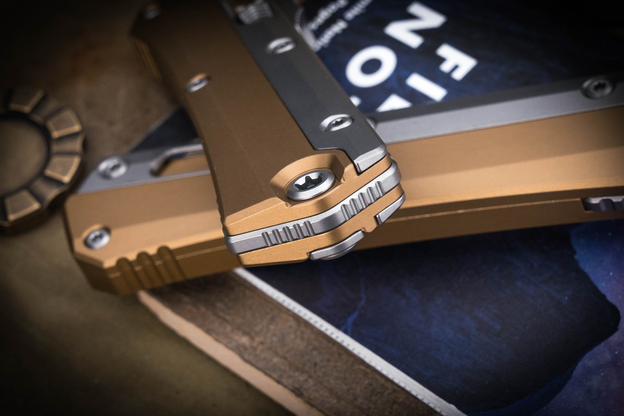 Microtech Glykon OTF Automatic Knife Tan Aluminum/Titanium 3.75" M390 ...