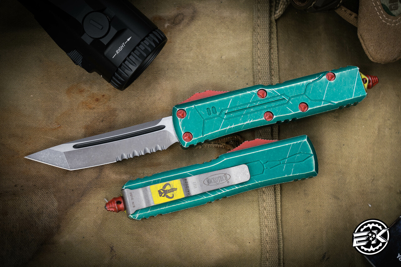 Microtech Utx 85 Bounty Hunter Otf Automatic 3 Tanto Stonewash