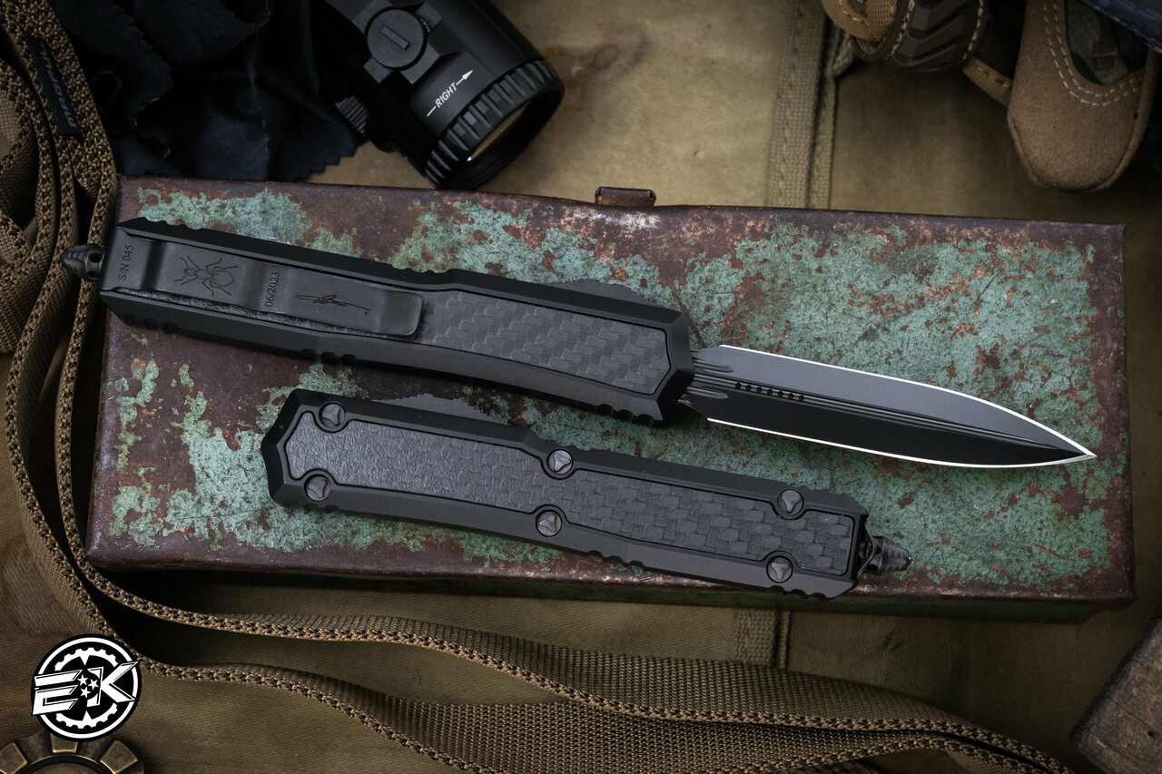 Microtech Makora Shadow Otf Automatic Knife Carbon Fiber 325 Dagger