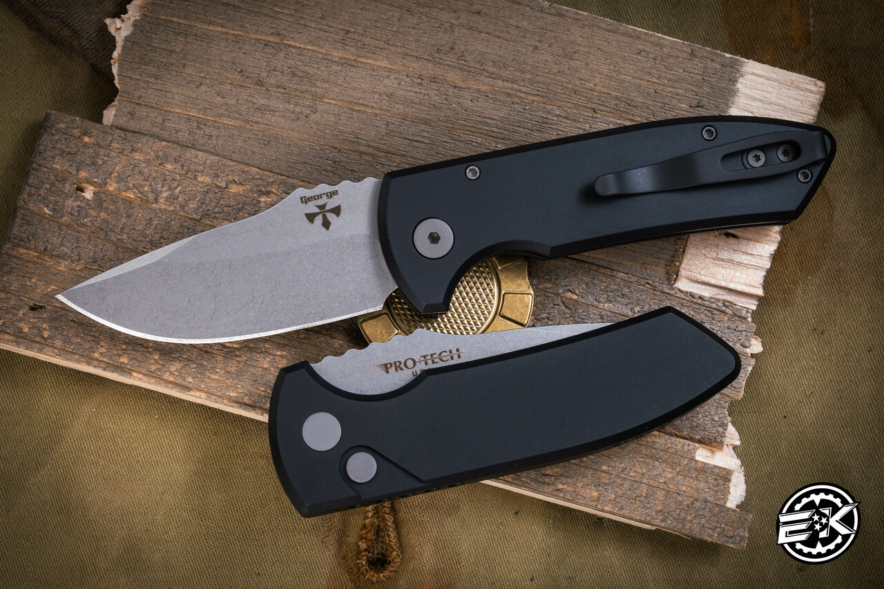 Protech Les George Left Handed Sbr Short Bladed Rockeye Automatic Knife