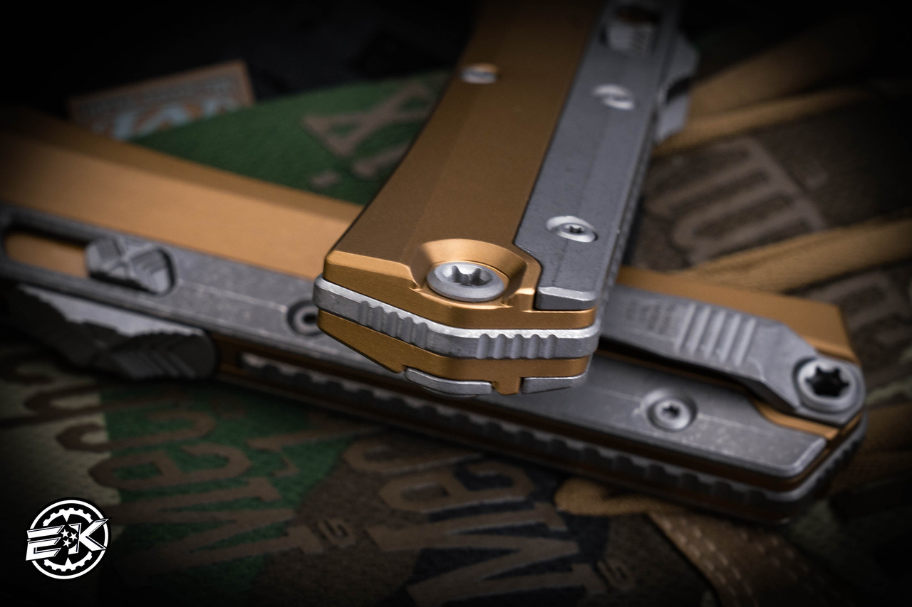 Microtech Glykon OTF Automatic Knife Tan Aluminum/Titanium 3.75 ...
