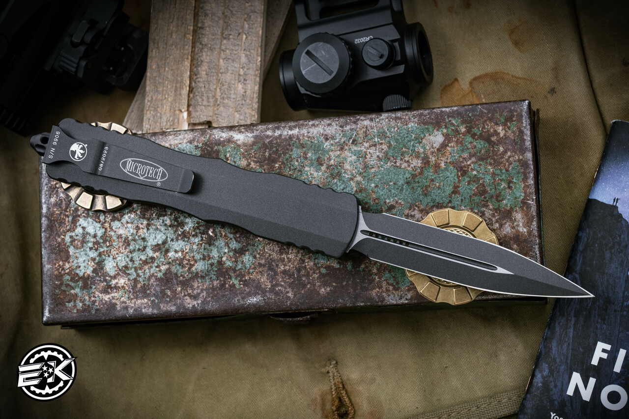(Preowned) Microtech Dirac Delta OTF Automatic Knife Dark Tungsten ...