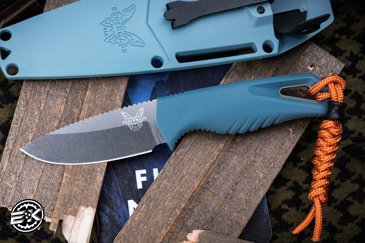 Benchmade Water Intersect Fixed Blade Knife Depth Blue Santoprene 2.7 ...