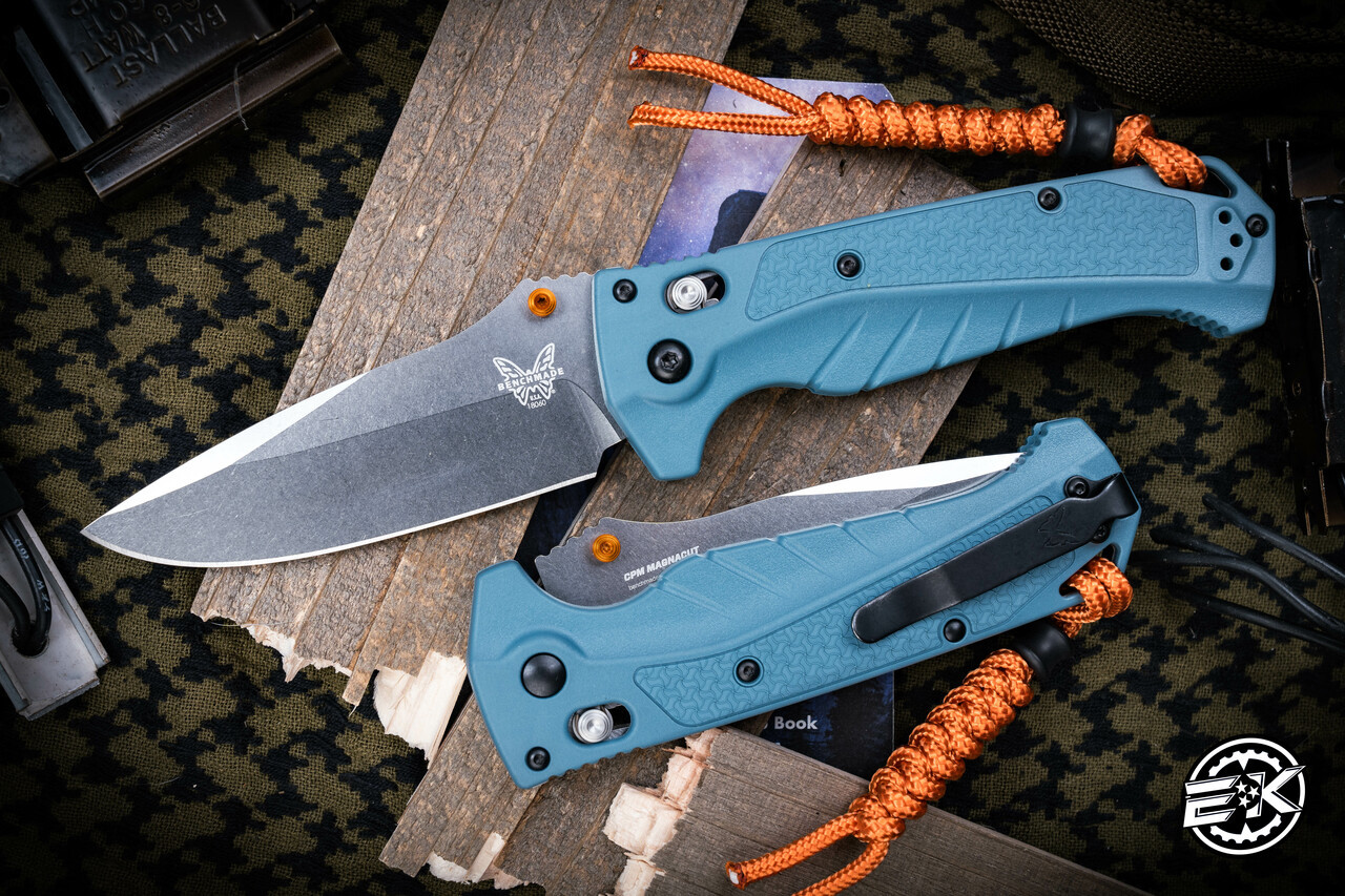 Benchmade Water Adira Folding Knife Depth Blue Grivory 3.9" MagnaCut ...