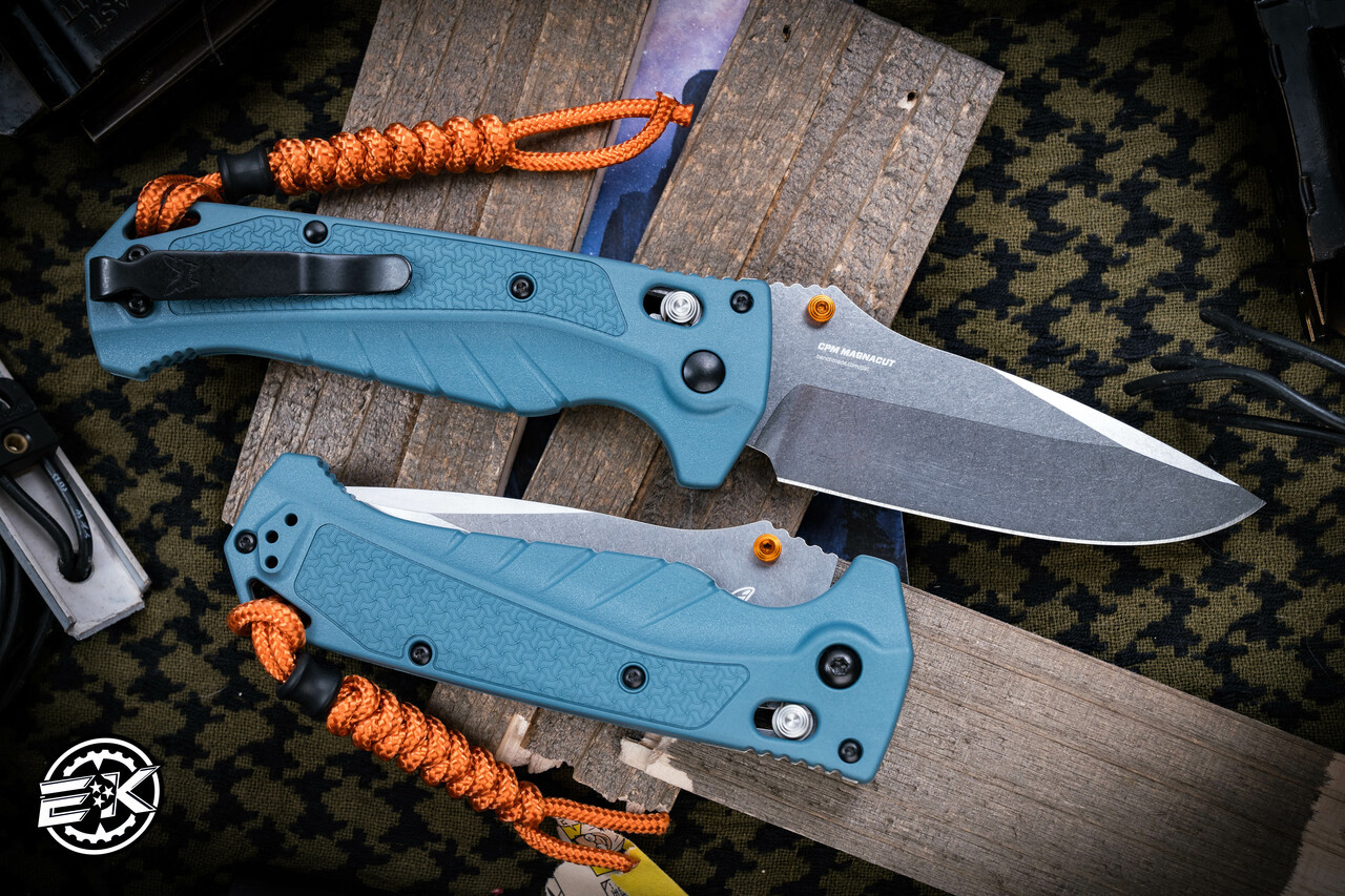 Benchmade Water Adira Folding Knife Depth Blue Grivory 3.9" MagnaCut ...