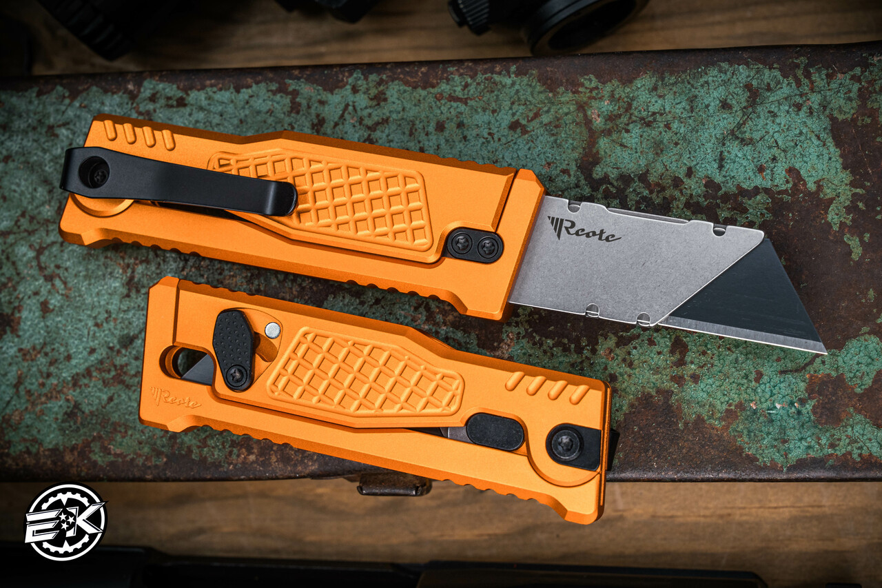 Reate EXO-U Gravity Utility Knife Orange Diamond Milled Aluminum 2.3 ...