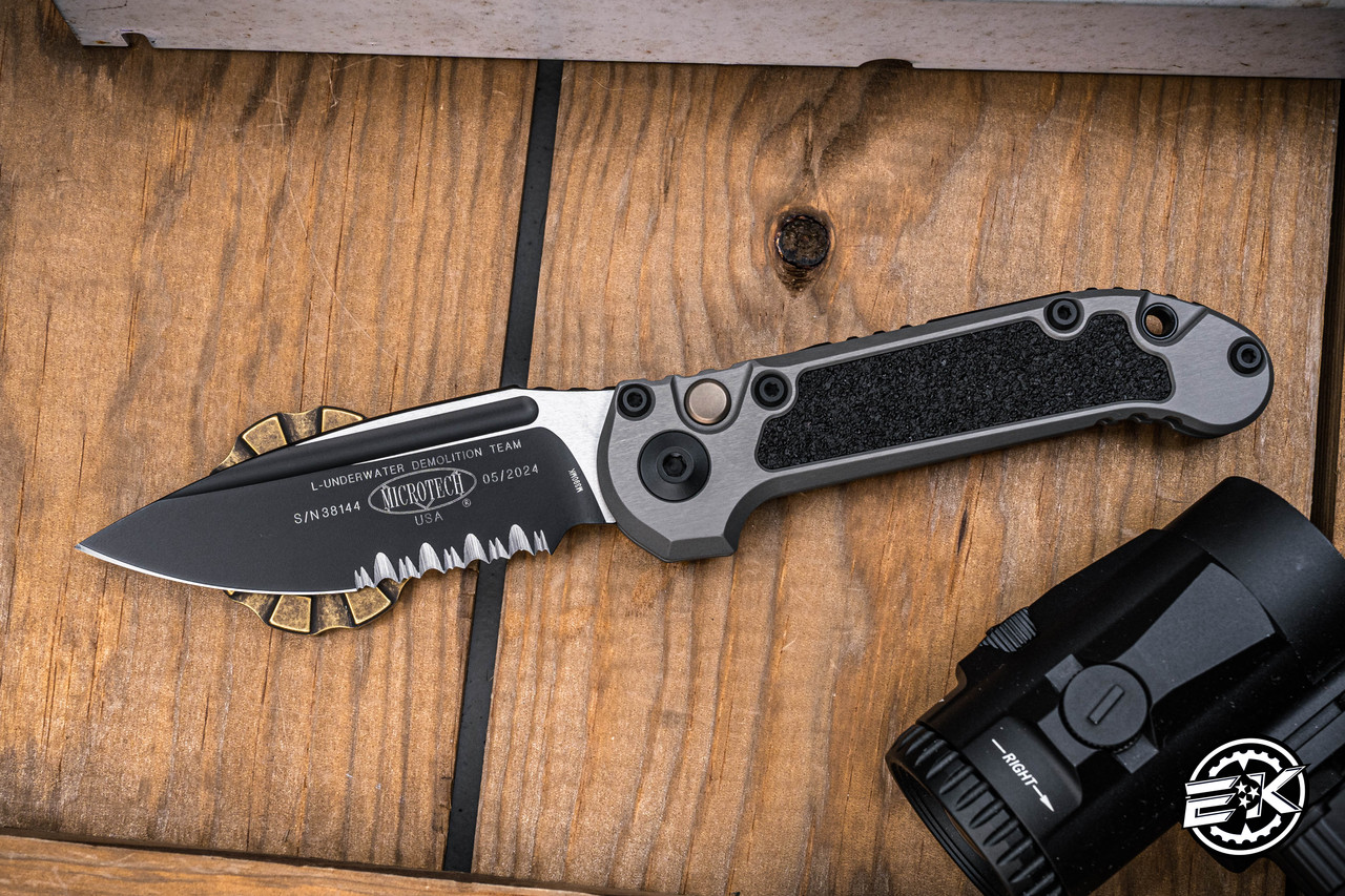 Microtech Ludt Gen Iii Automatic Folding Knife Natural Clear Gray 34