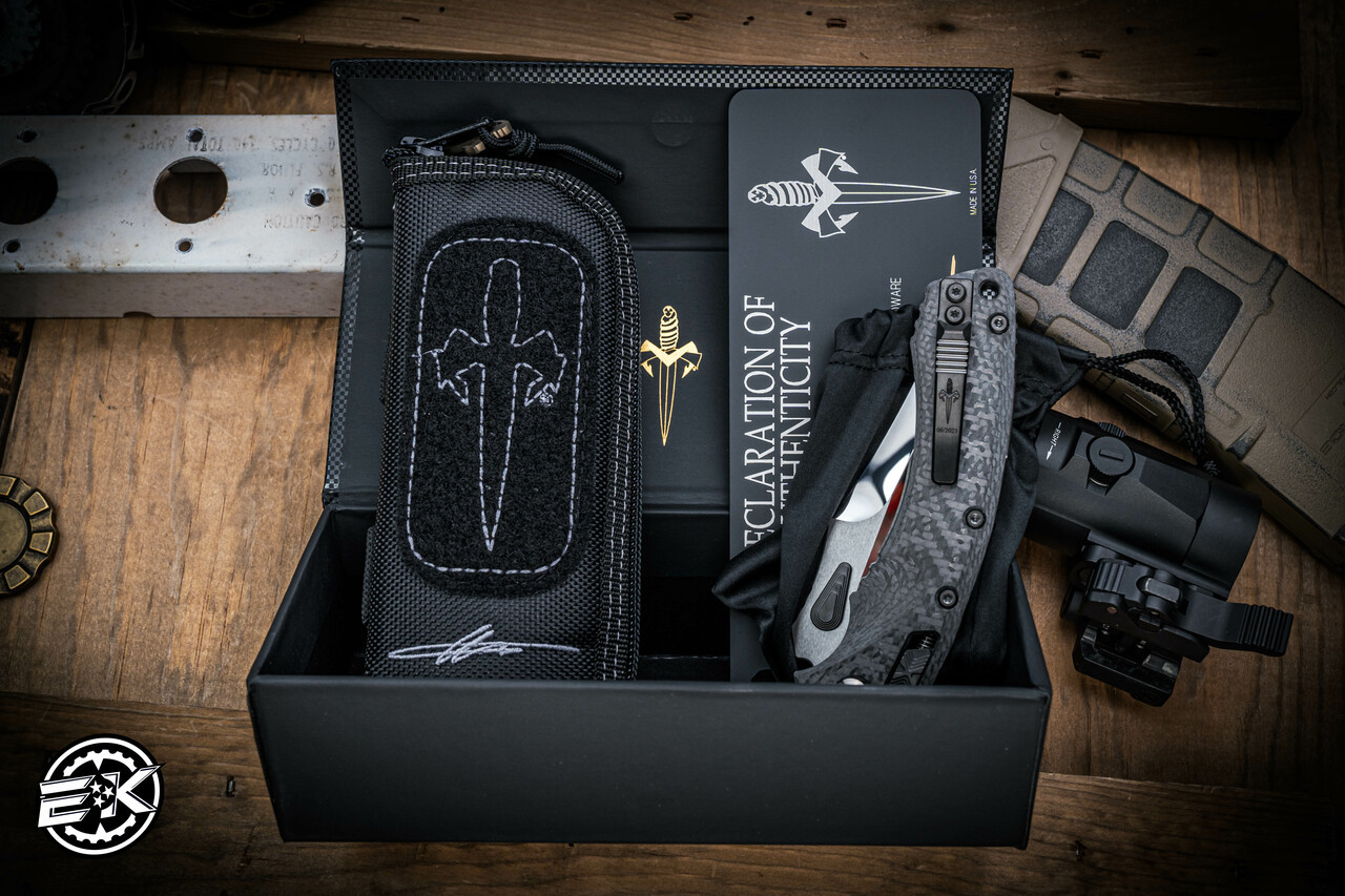 Marfione Custom Amphibian Ram Lok Knife Carbon Fiber Dlc Accents 4