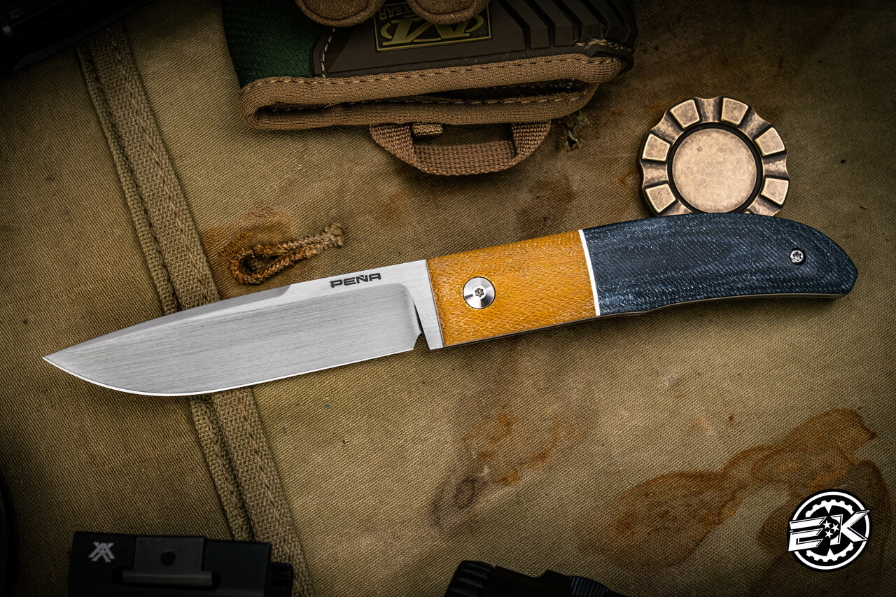 Enrique Pena Custom Fixed Blade Micarta 3.5" Hand Rubbed