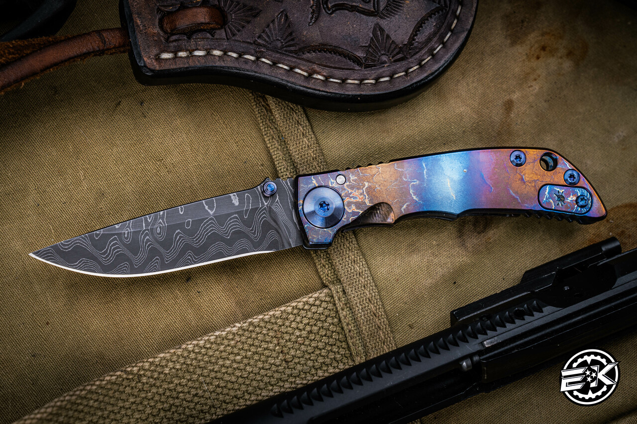 Spartan Blades Custom Harsey Folder Knife Storm Watch Titanium 3.25 ...