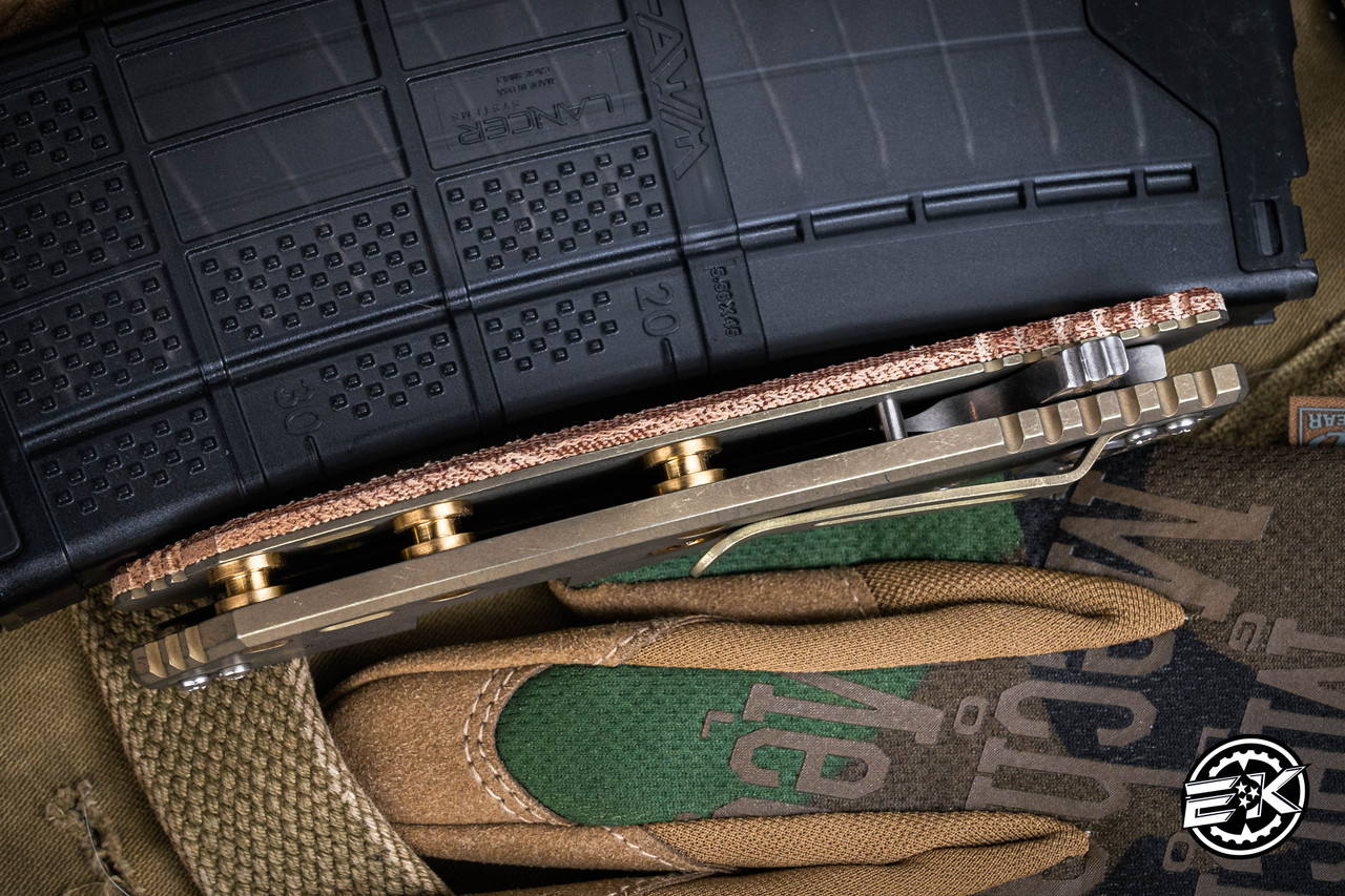 Hinderer Knives XM-24 4.0" Spearpoint Knife Textured Natural Micarta ...