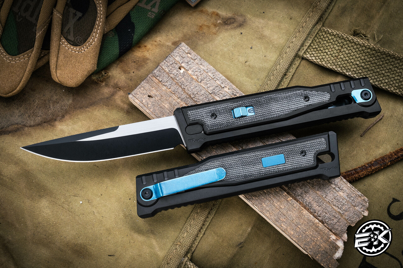 Reate EXO Gravity Knife PVD Titanium/Black Micarta 3.75" Drop Point Two ...