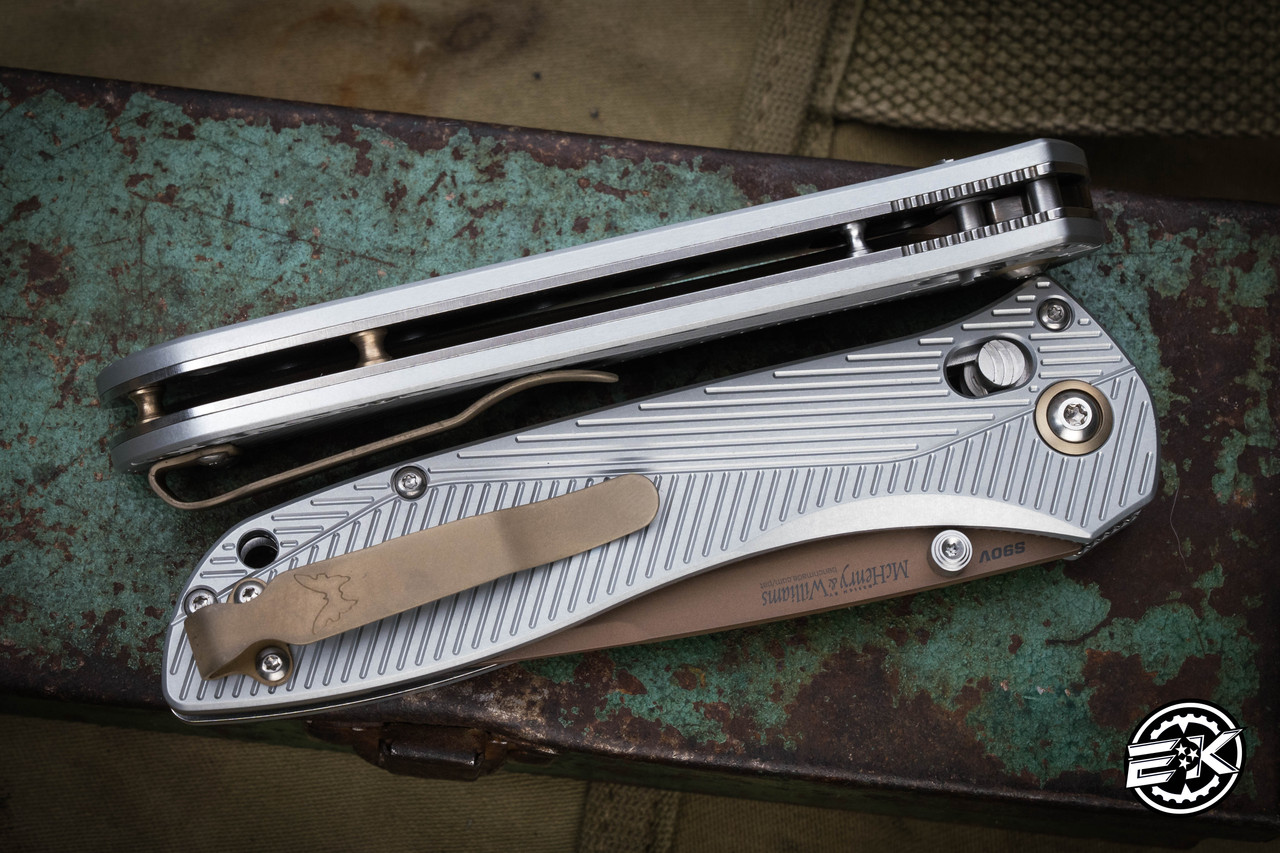 Benchmade 710 Seven Ten AXIS Lock Folding Knife Gray Aluminum 4 ...