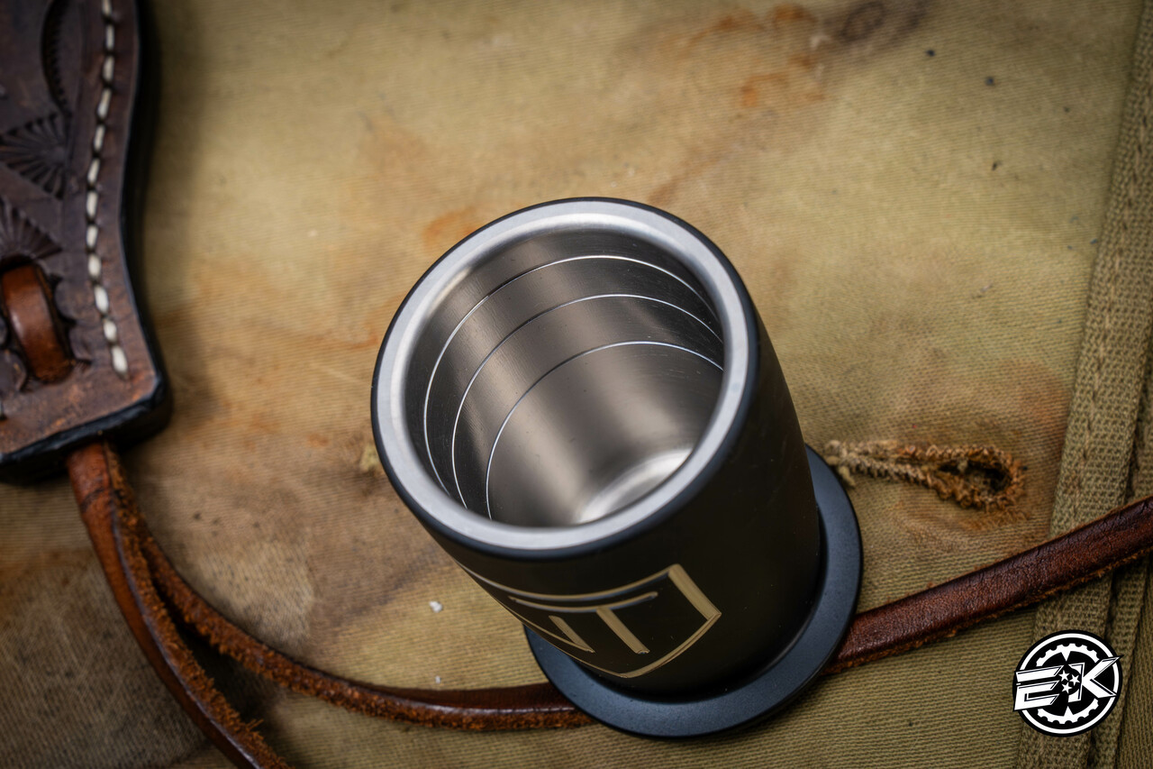 Nottingham Tactical Whiskey Slinger Black Engraved Titanium Shot Glass