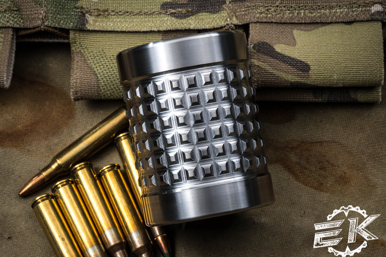 Nottingham Tactical Whiskey Slinger Titanium Frag Engraved Shot Glass