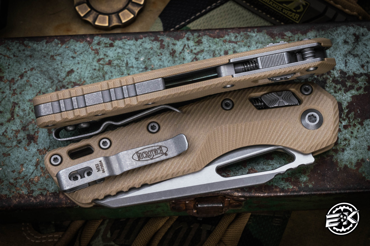 Microtech Standard Issue Msi Ram Lok Manual Folder Fluted Tan G10 3