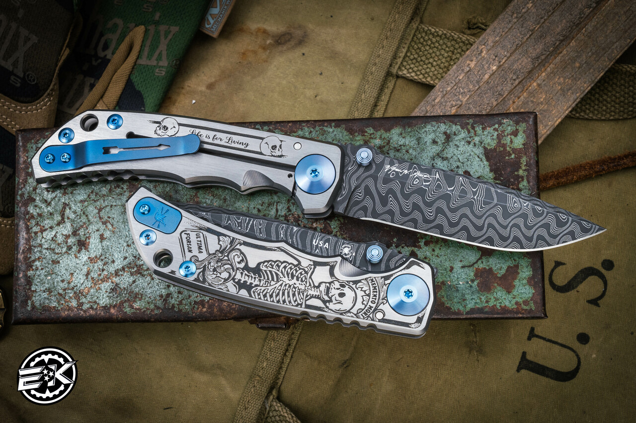Spartan Blades SHF Custom Harsey Folder Knife Memento Mori Engraved ...