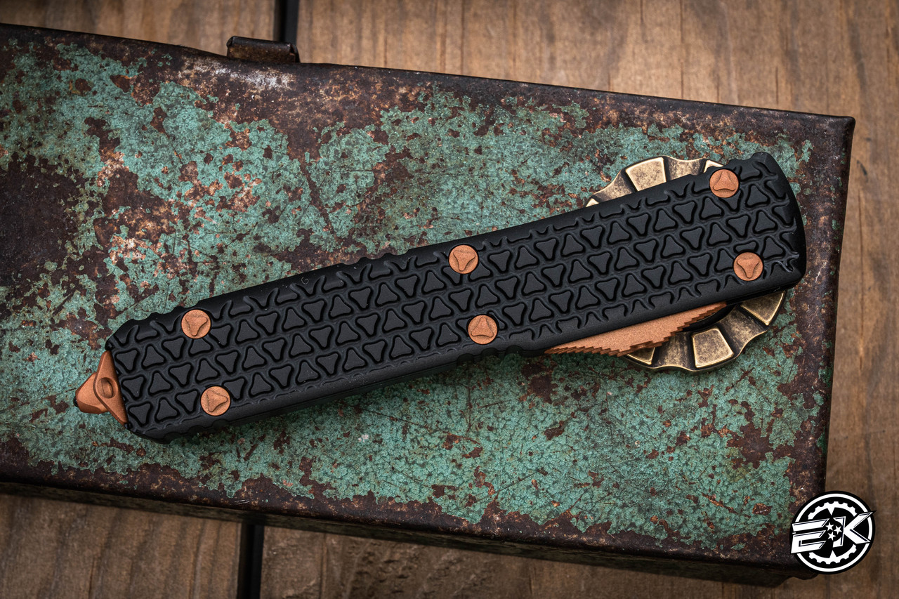 PREOWNED-Microtech Ultratech Tri-Grip OTF Copper Cerakote Accents 3.4 ...