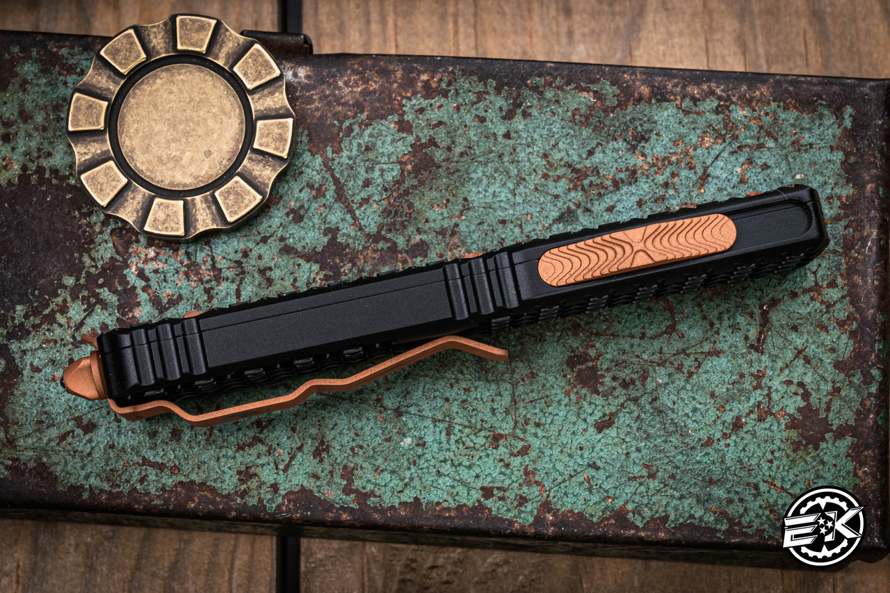 PREOWNED-Microtech Ultratech Tri-Grip OTF Copper Cerakote Accents 3.4 ...