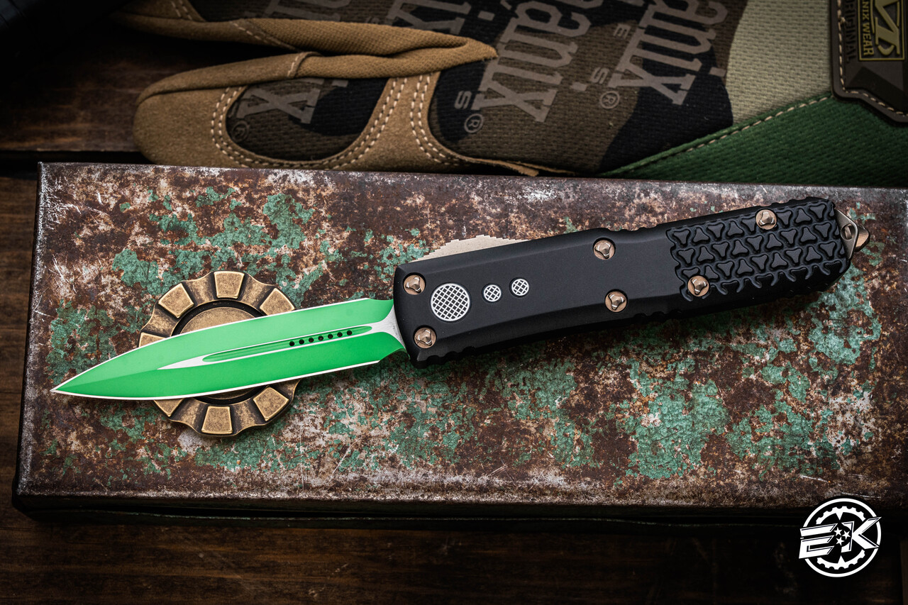 Preowned Microtech Utx 85 Otf 3 Dagger Green 232 1jm