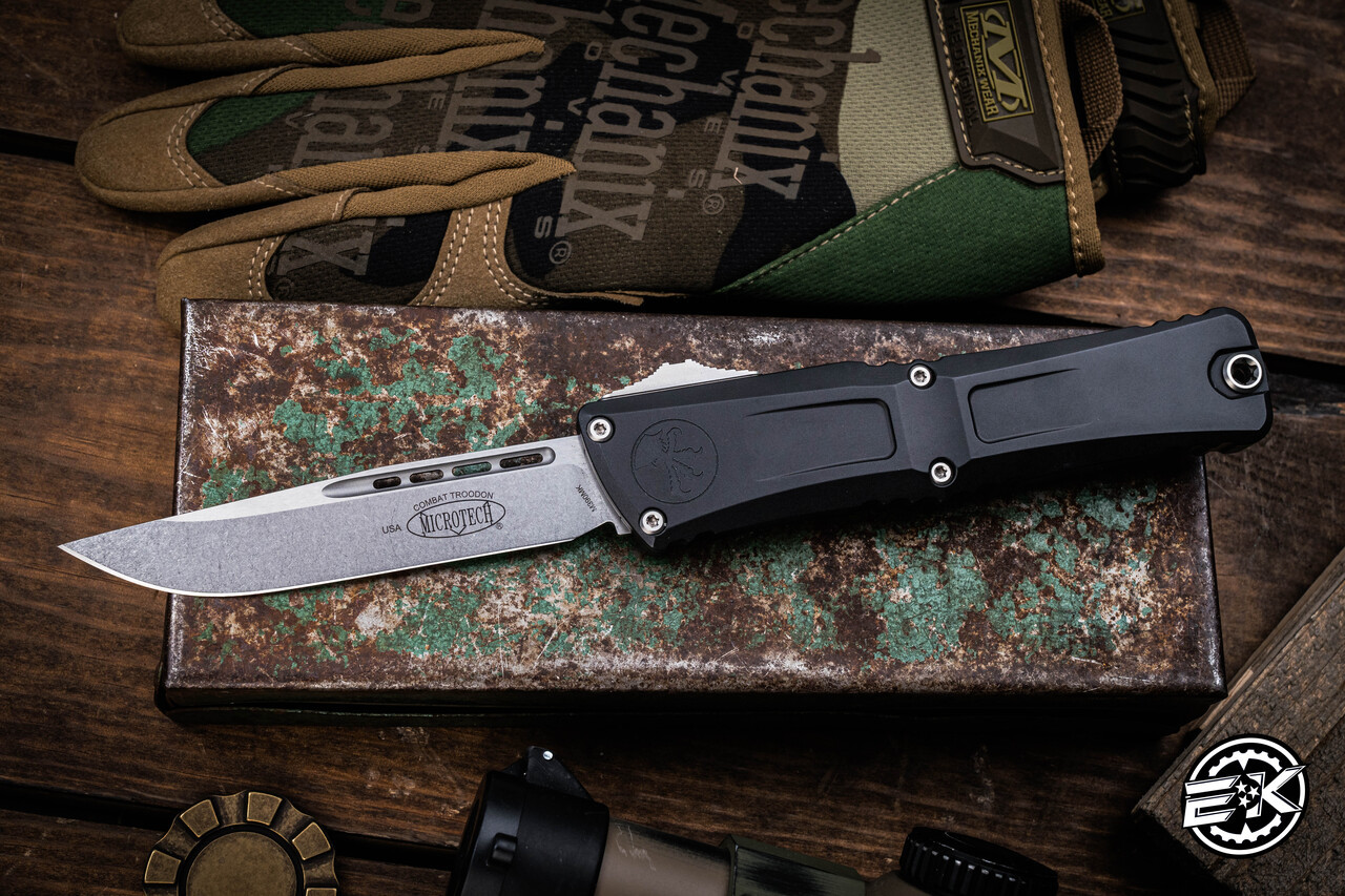 Preowned Microtech Combat Troodon Gen Iii Otf Automatic Knife 4 Drop
