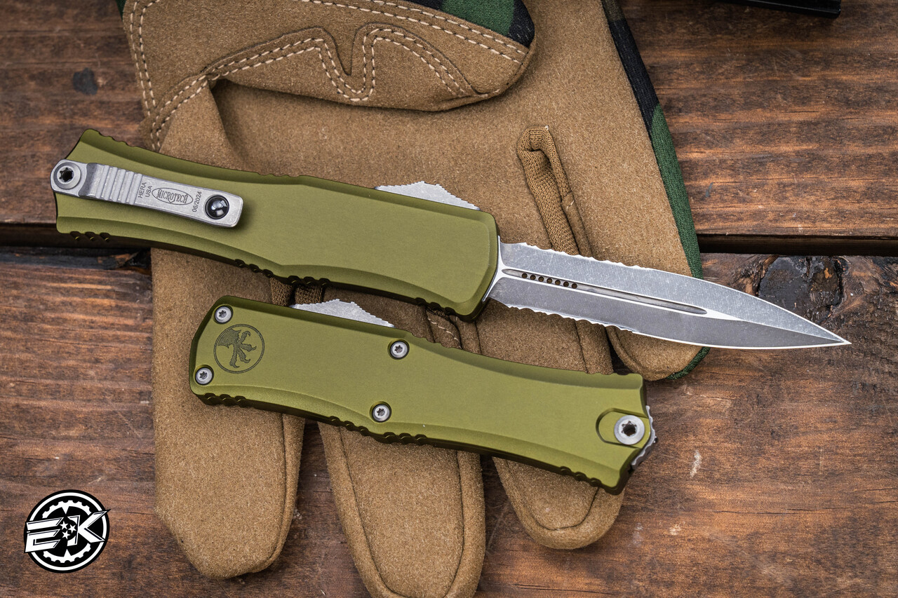 Microtech Hera II Mini OTF Automatic Knife OD Green 3" Dagger ...