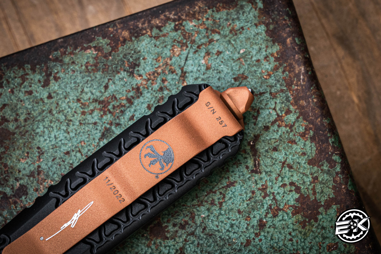PREOWNED-Microtech Ultratech Tri-Grip OTF Copper Cerakote Accents 3.4 ...