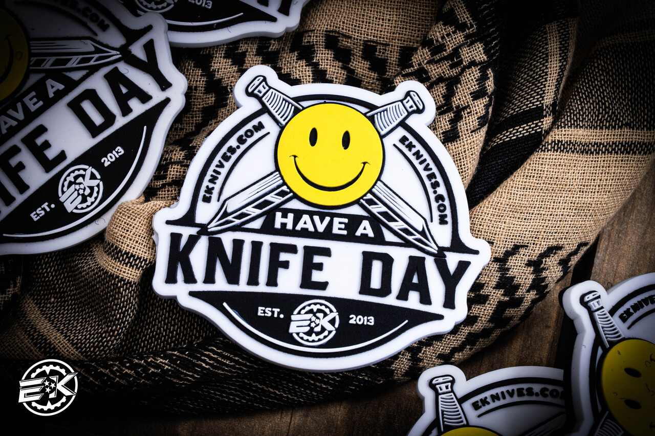 EKnives Have a Knife Day PVC Patch Velcro