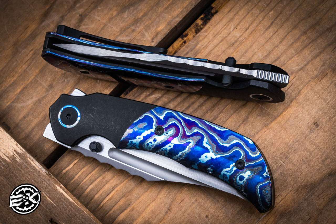 Merriken Knives Mini Ultimatum ZircuTi PVD Bolster Lock 3.3" MagnaCut ...