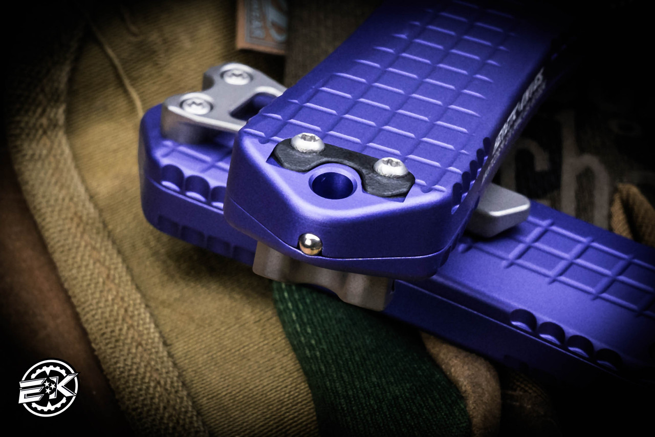 Heretic Knives Manticore X Otf Knife Purple Grenade Grip 375 Bowie