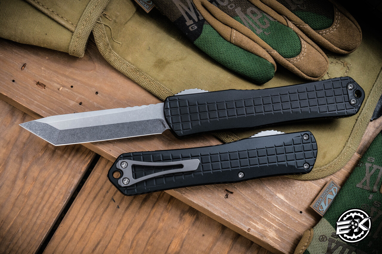 Heretic Knives Manticore X Otf Knife Black Grenade Grip 375 Tanto