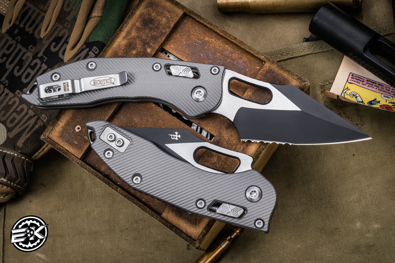 Microtechborka Blades Stitch Ram Lok Manual Folder Natural Gray Fluted